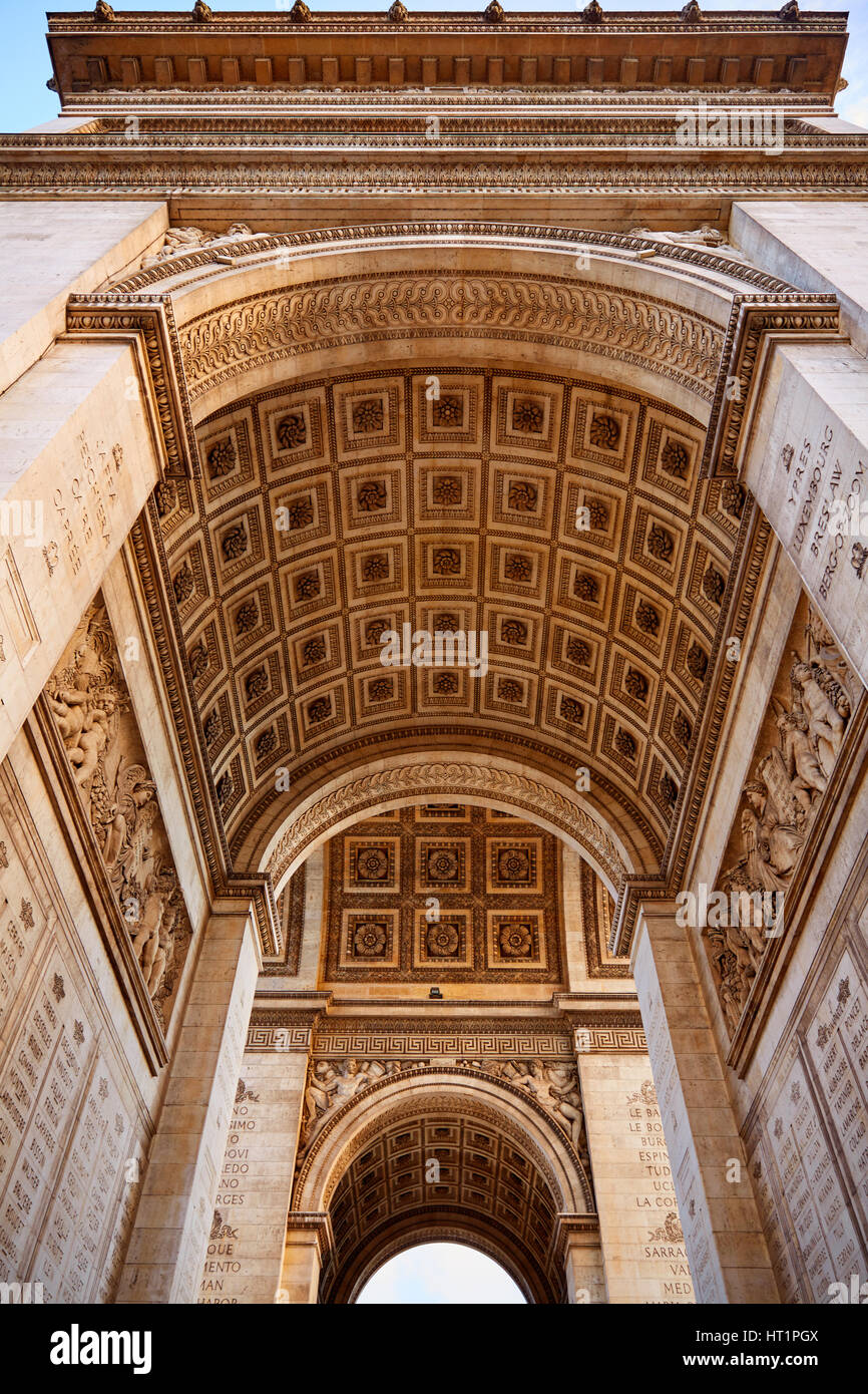 Arc de Triomphe in Paris Arch of Triumph at France Stock Photo - Alamy