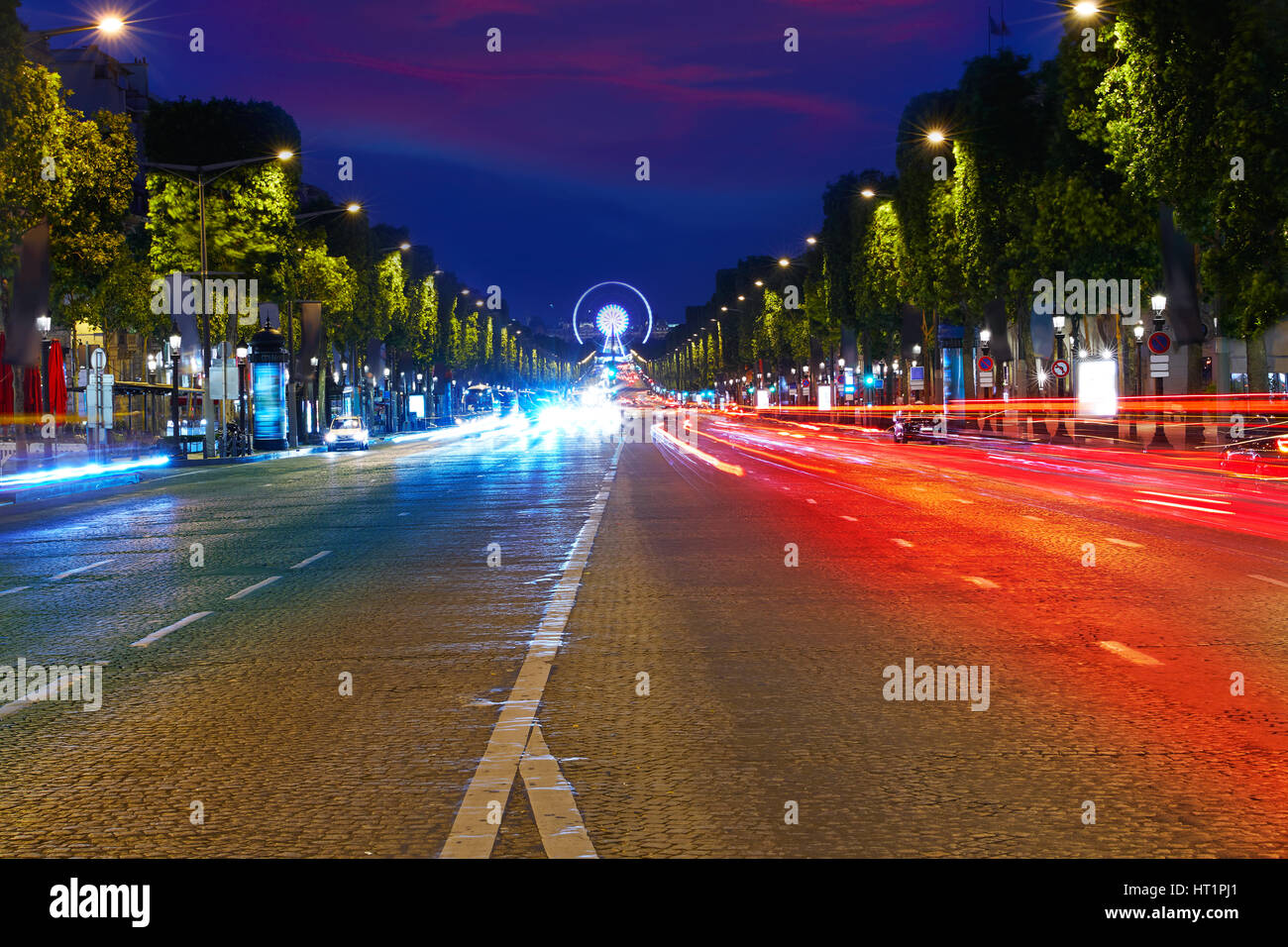Champs Elysees avenue in Paris at France Stock Photo - Alamy