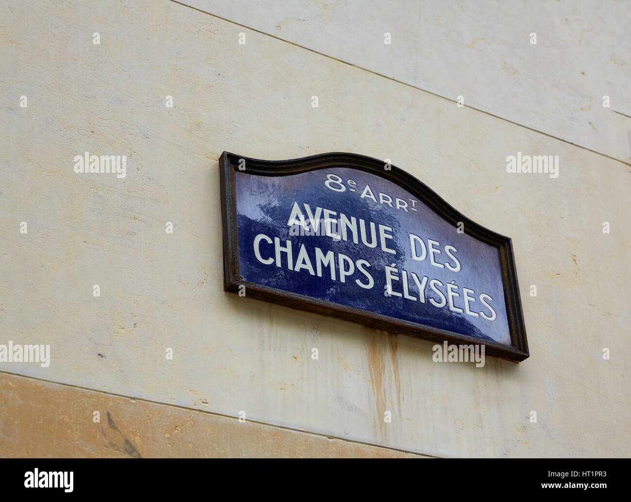 Champs Elysees avenue street sign in Paris of France Stock Photo - Alamy