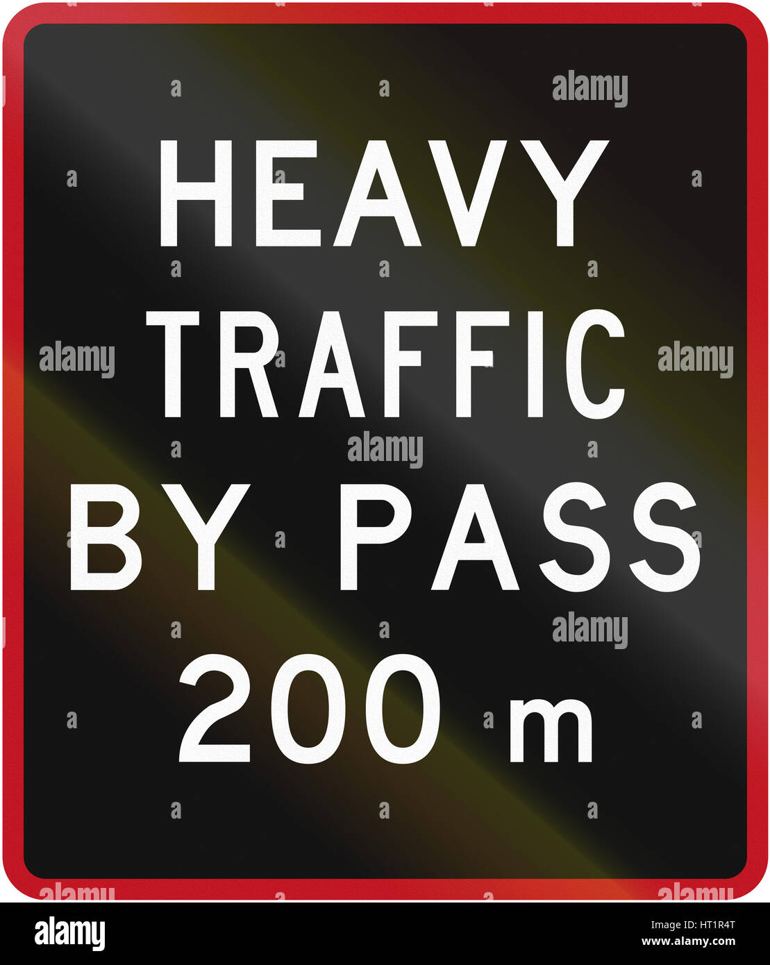 Old version of the New Zealand road sign - Bypass for heavy vehicles ...