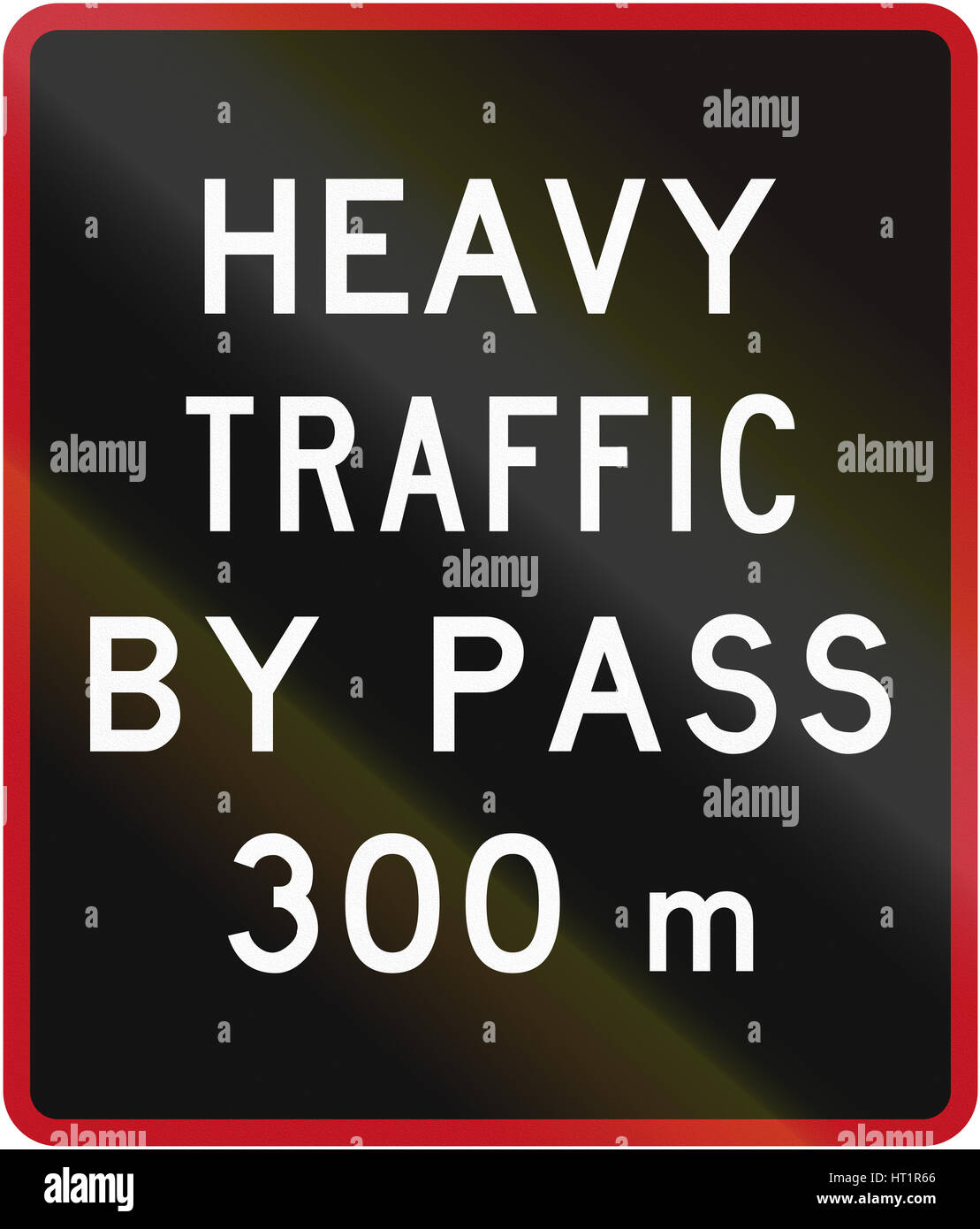 Old version of the New Zealand road sign - Bypass for heavy vehicles ...