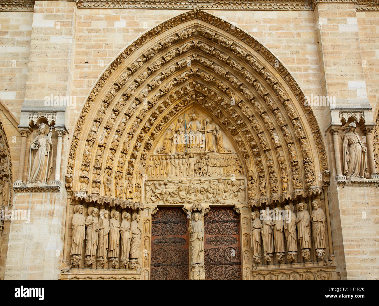 Notre Dame cathedral in Paris France French Gothic architecture Stock ...