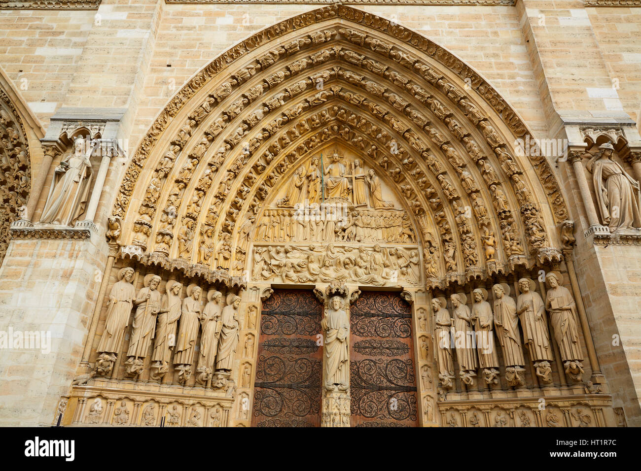 Notre Dame cathedral in Paris France French Gothic architecture Stock ...