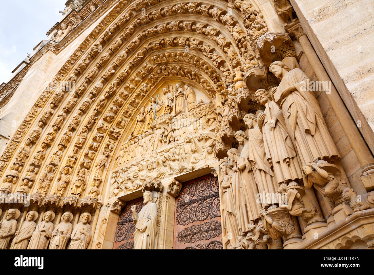 Notre Dame cathedral in Paris France French Gothic architecture Stock ...