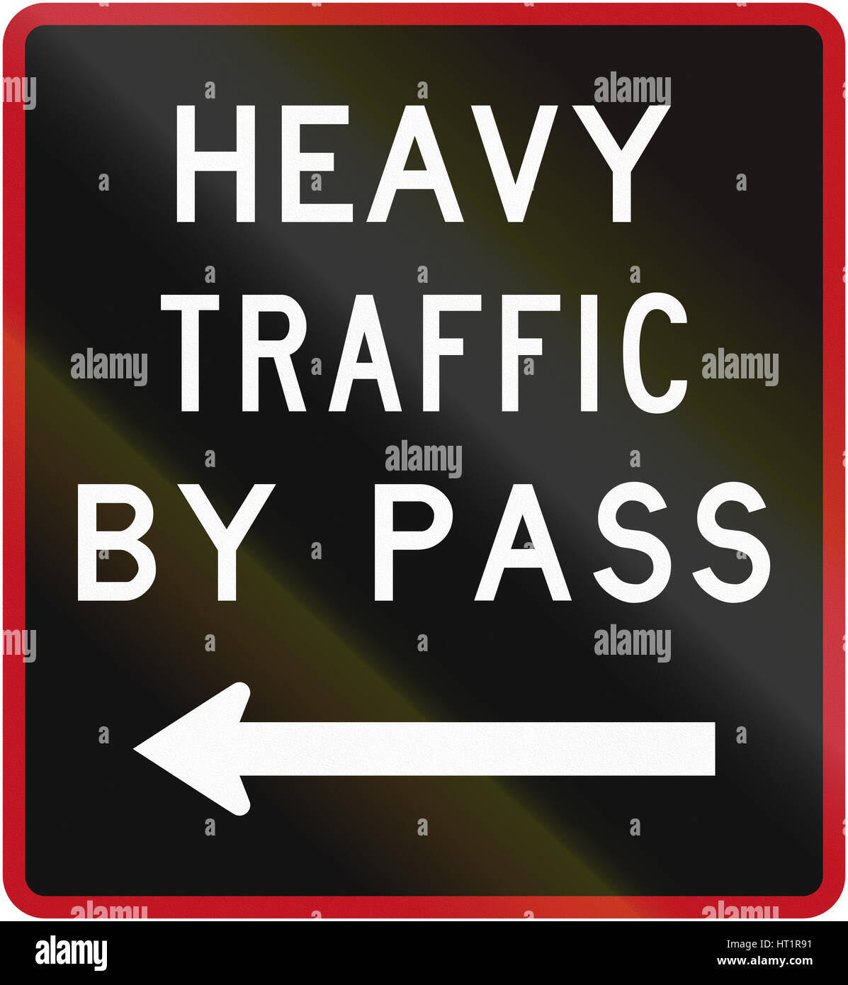 Old version of the New Zealand road sign - Bypass for heavy vehicles ...