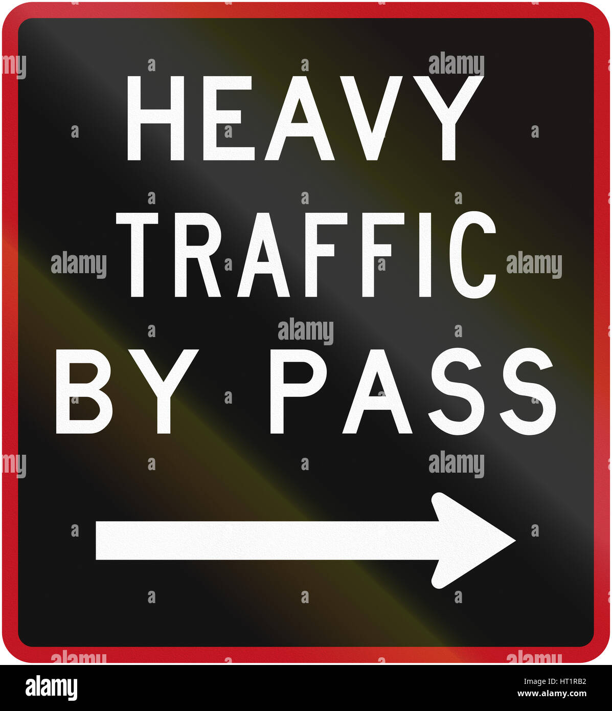 Old version of the New Zealand road sign - Bypass for heavy vehicles ...
