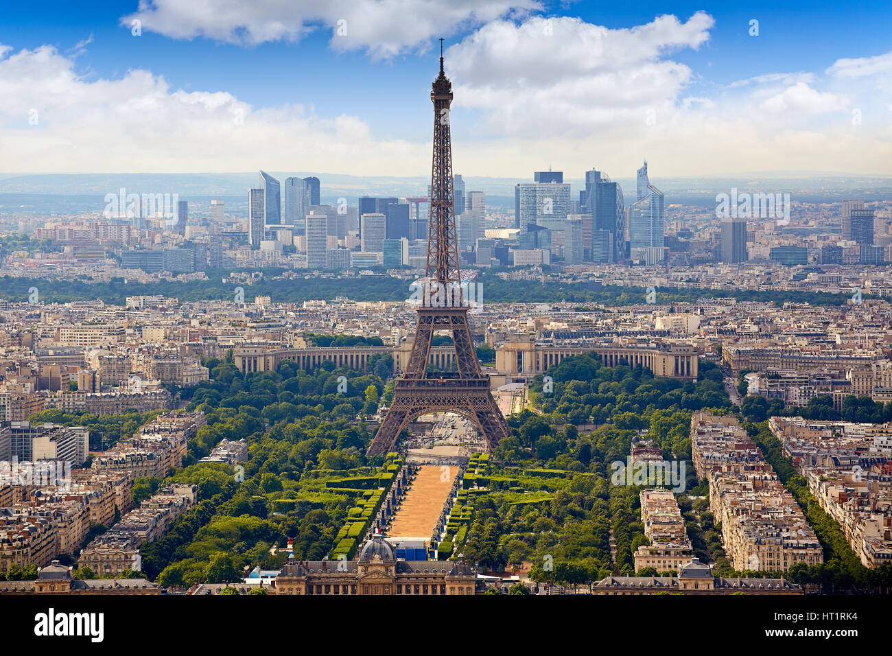 Paris Eiffel tower and skyline aerial view in France Stock Photo - Alamy
