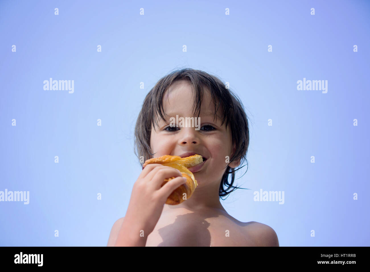 Child croissant france outdoors hi-res stock photography and images - Alamy