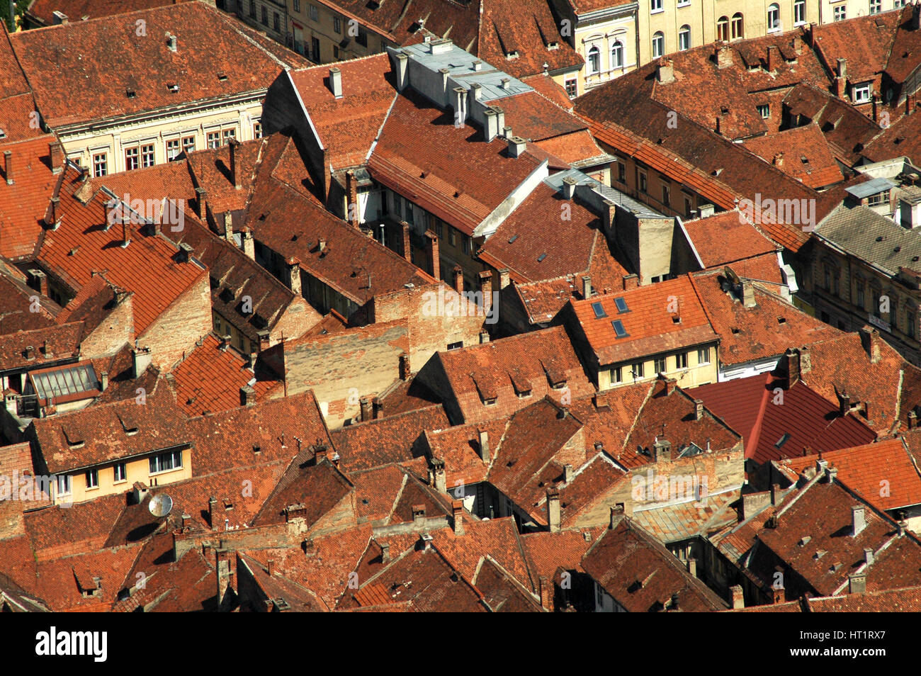 City rooftops of Brasov, Romania Stock Photo - Alamy