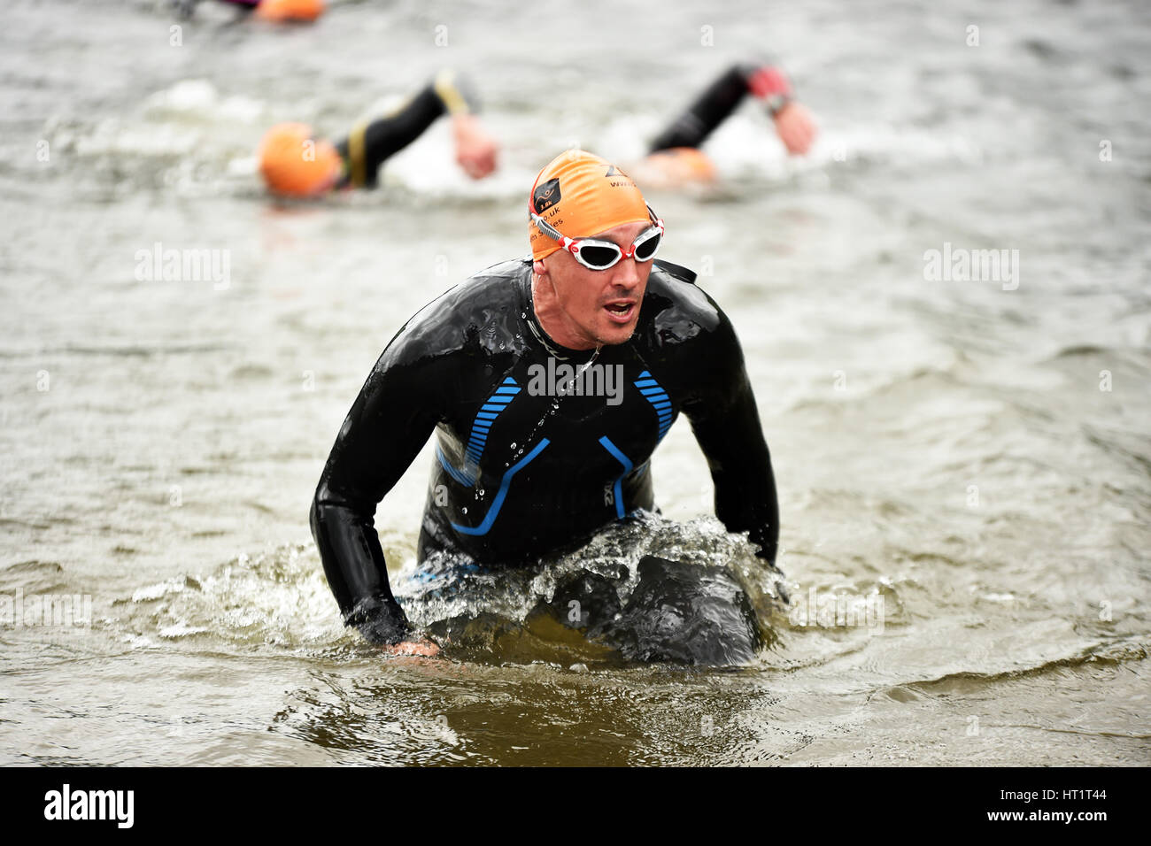 Open Water Swimming Event Ullswater lake, Cumbria UK Stock Photo - Alamy