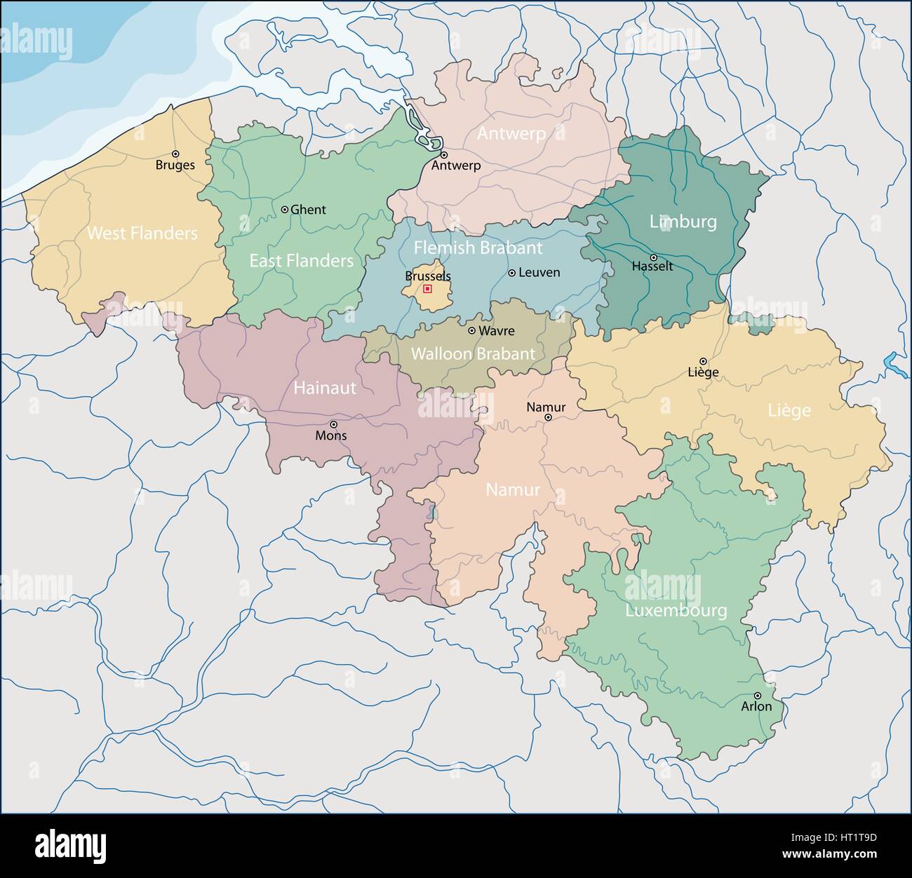 Western europe map Stock Vector Images - Alamy