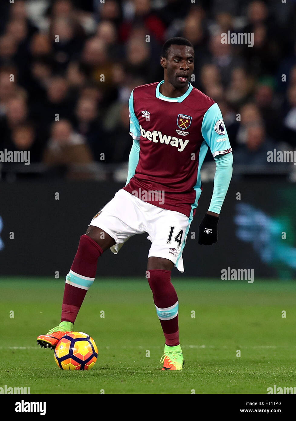 West Ham United's Pedro Obiang during the Premier League match at the ...