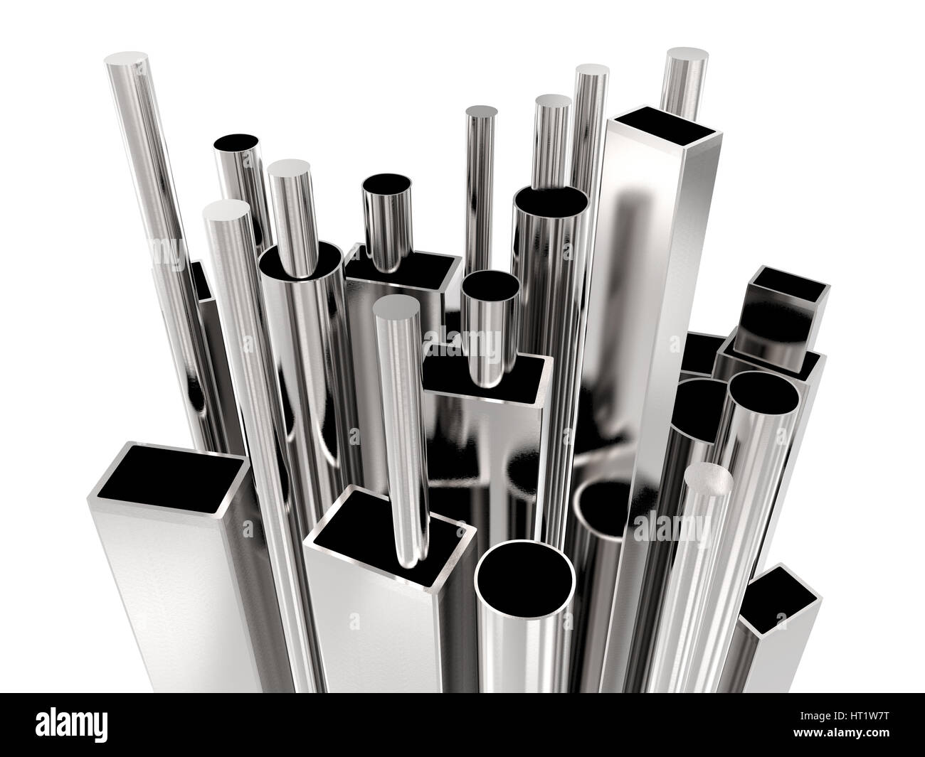 Silver pipes circular hi-res stock photography and images - Alamy