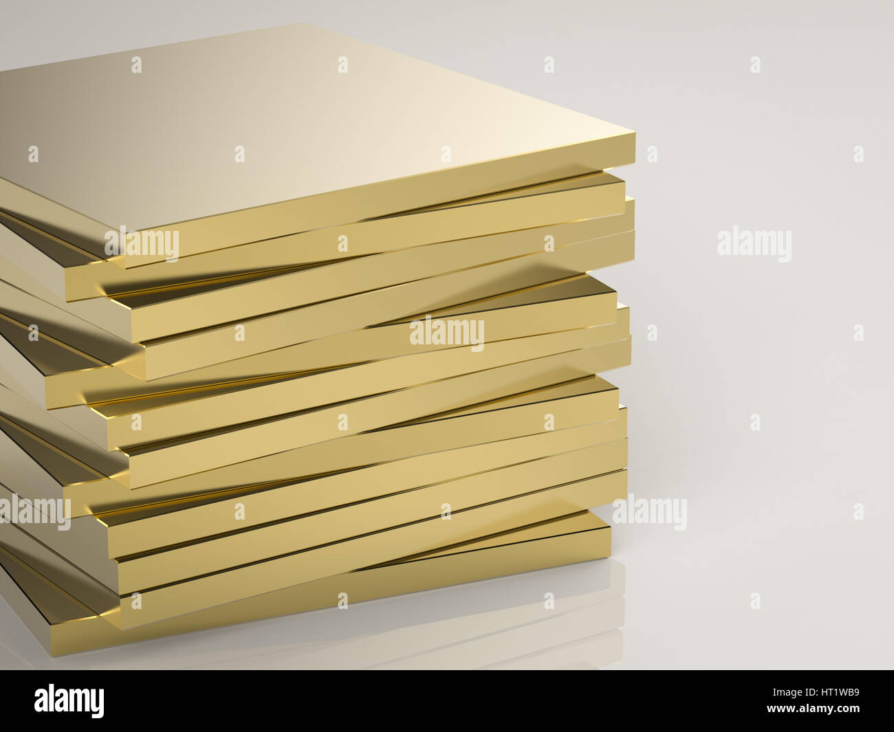 3d rendering stack of metal plates Stock Photo - Alamy