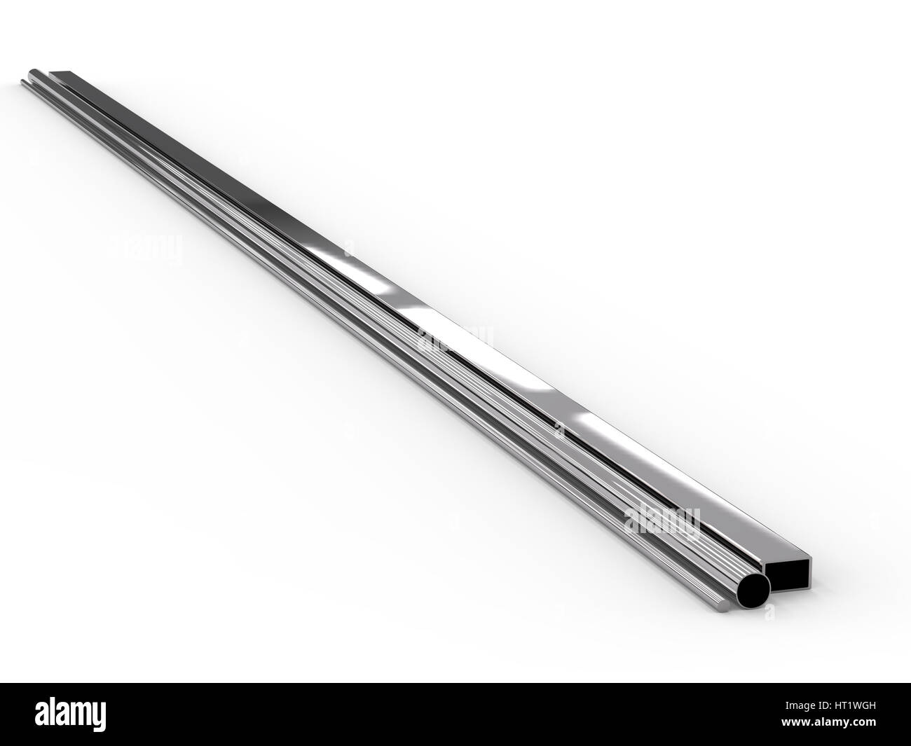 3d rendering different metal pipes Stock Photo - Alamy