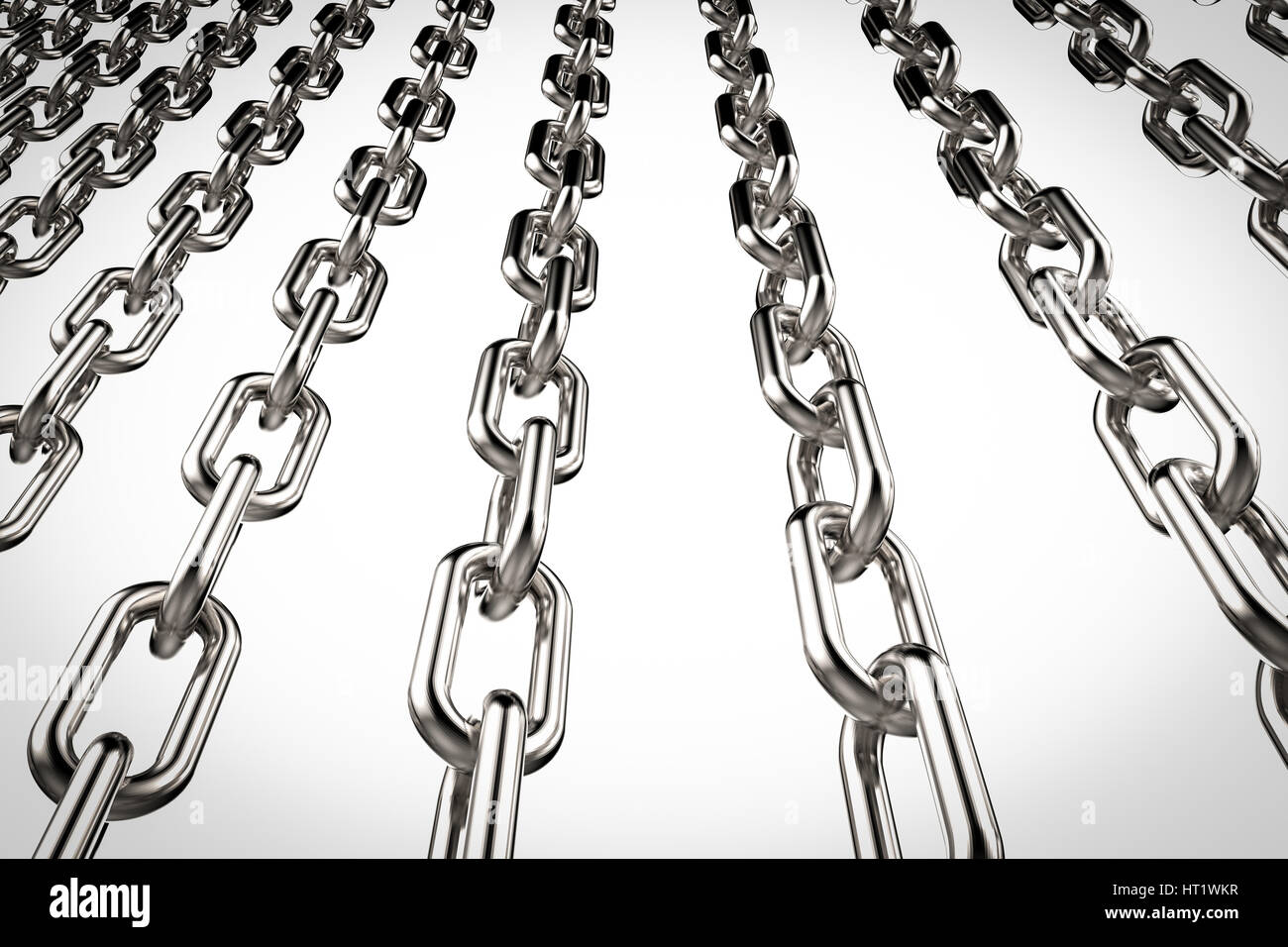 3d rendering metal chains Stock Photo - Alamy