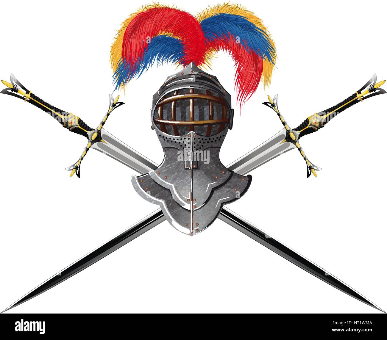 Swords fighting Stock Vector Images - Alamy