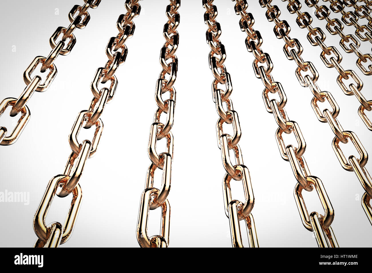3d rendering metal chains Stock Photo - Alamy