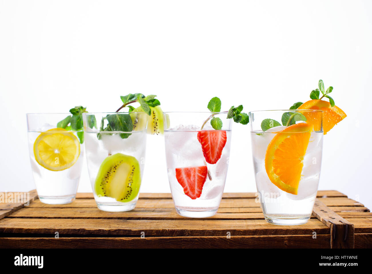 Fresh fruit mocktails Stock Photo - Alamy