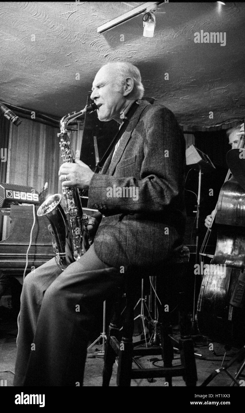 Herb Geller, Bass Clef, London, April 1990. Artist: Brian O'Connor ...