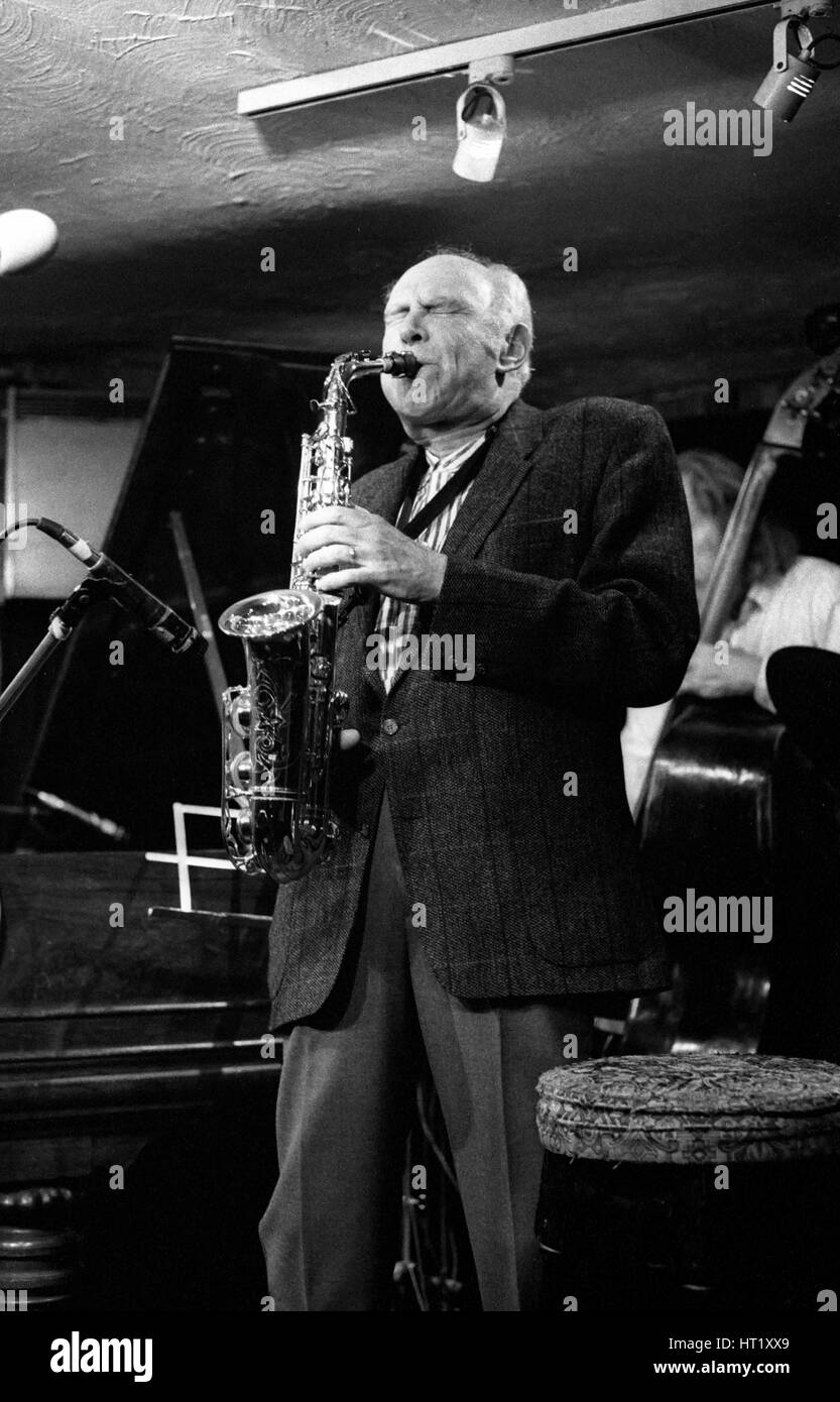 Herb Geller, Bass Clef, London, April 1990. Artist: Brian O'Connor ...