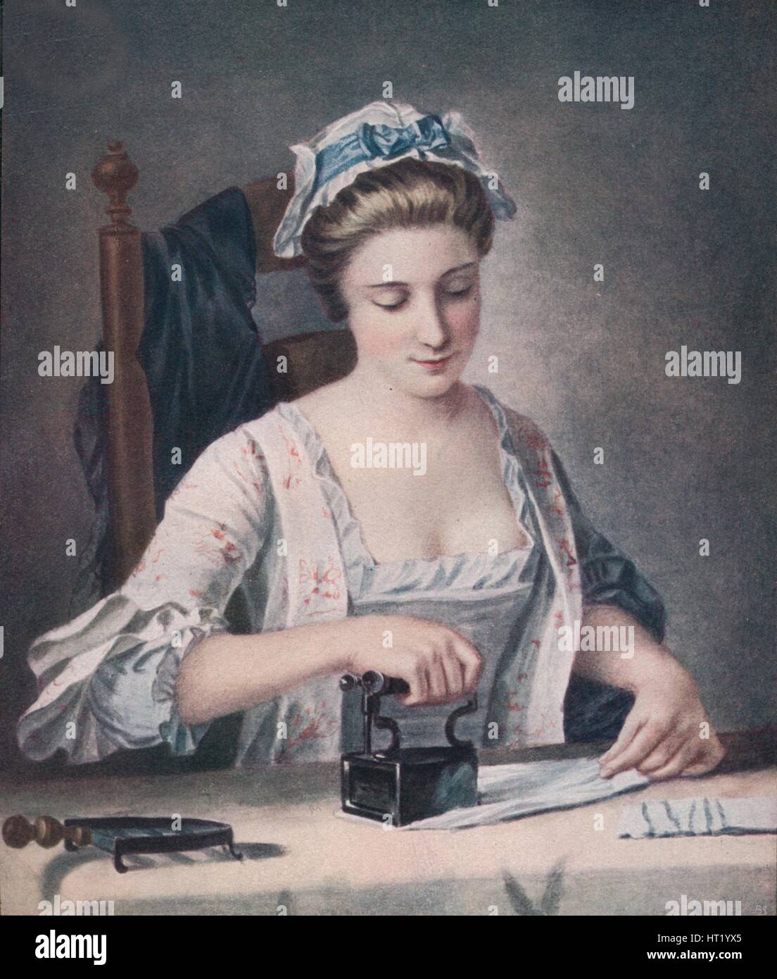 A Laundry Maid Ironing, c1765, (1905). Artist: Henry Robert Morland ...