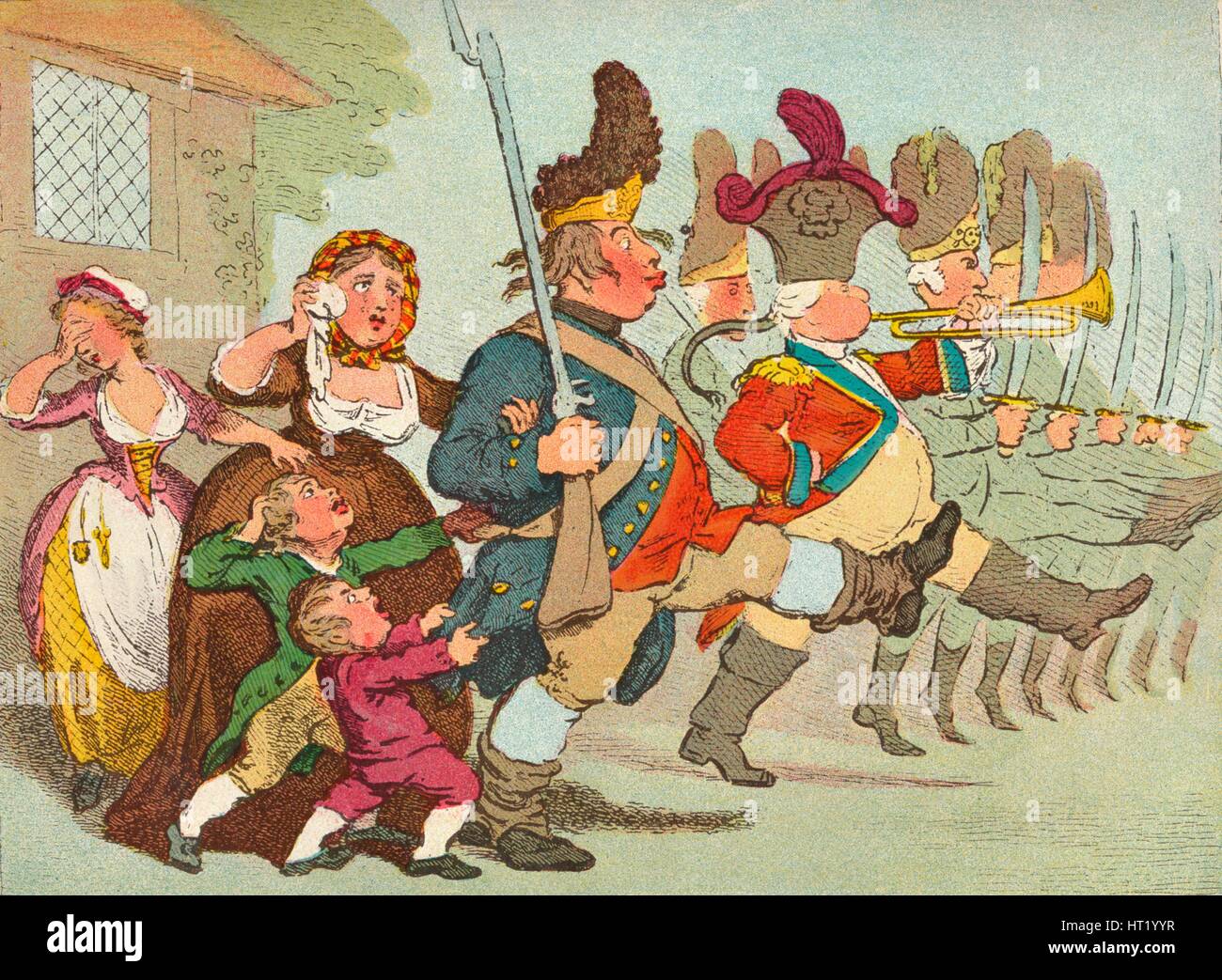 John Bull going to the Wars, c18th century, (1902). Artist: James ...