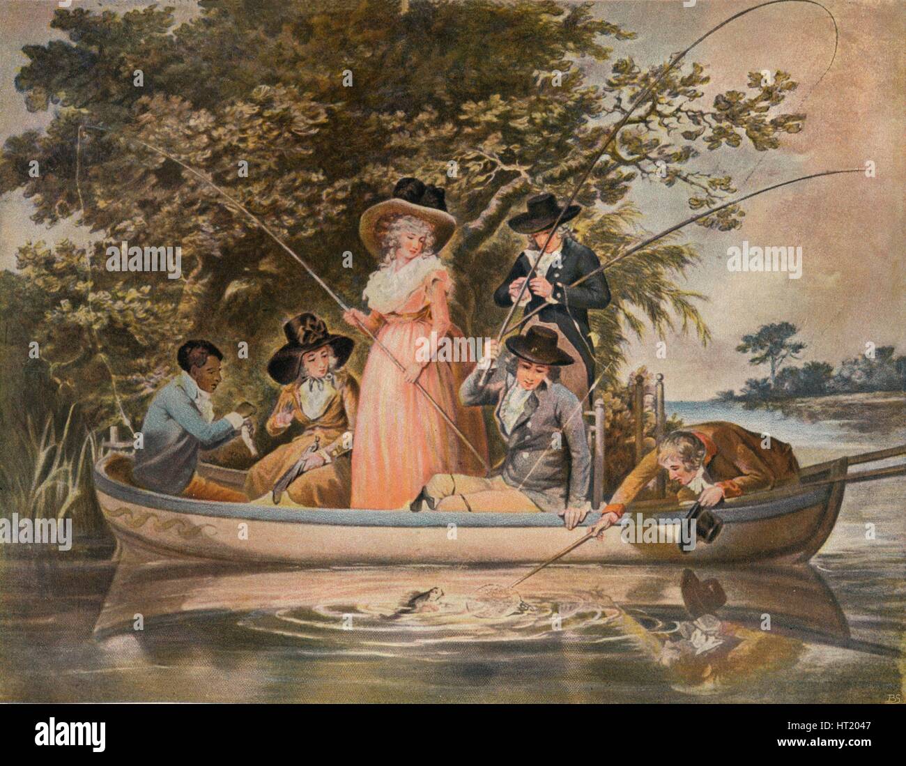 A Party Angling, 1789, (1902). Artist: George Keating Stock Photo - Alamy