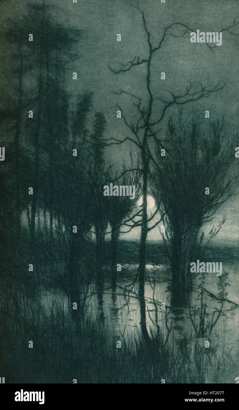 'The Silent Moon', c1901. Artist: Alfred Edward East Stock Photo - Alamy