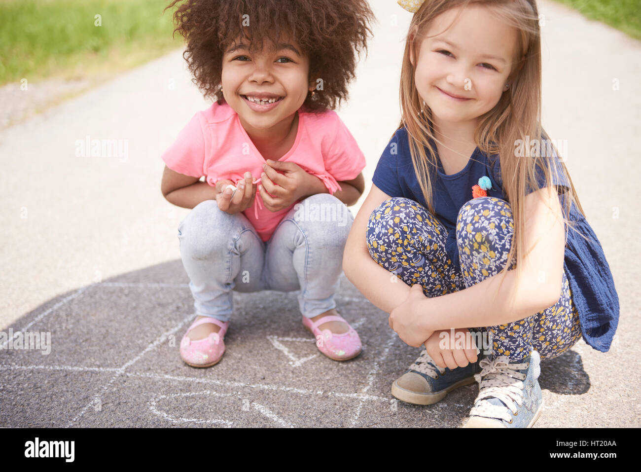 Portrait of two little friends Stock Photo - Alamy