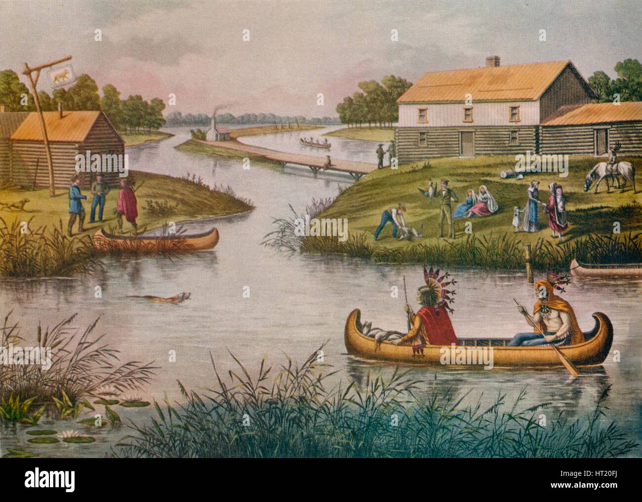 'Chicago in 1833', c1930 (1933). Artist: Raoul Varin Stock Photo - Alamy