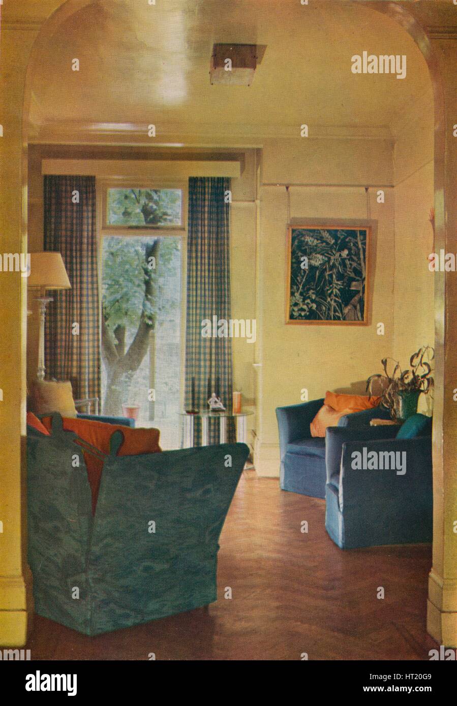 Interior of Mrs Ewart Sofio's house, 25 Bark Place, Bayswater, London ...