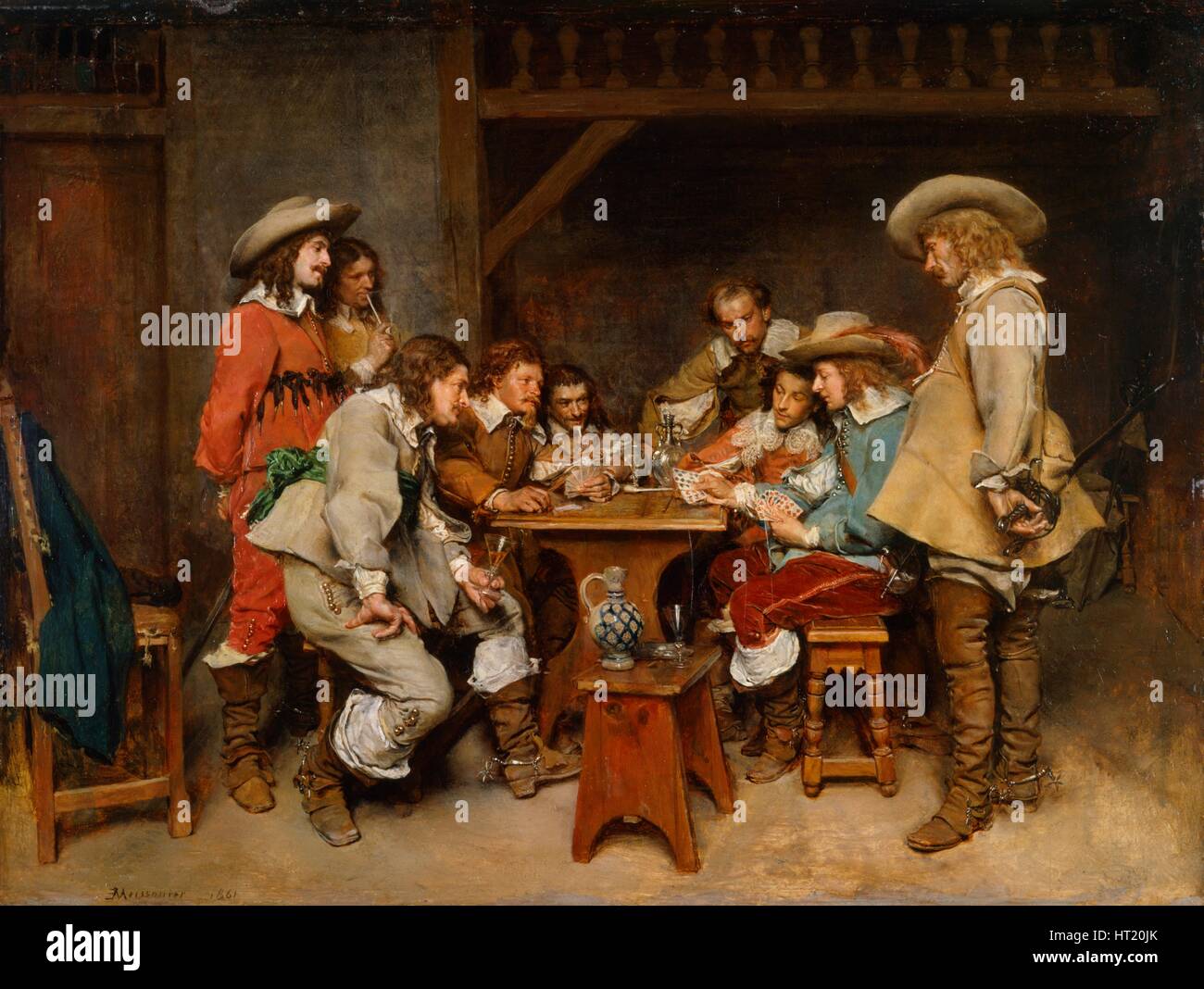 'Innocents and card sharpers', 1861. Artist: Jean Louis Ernest ...