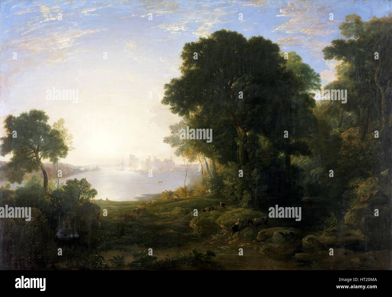 'Caernarvon Castle', 1815-1819. Artist: Anthony Vandyke Copley Fielding ...