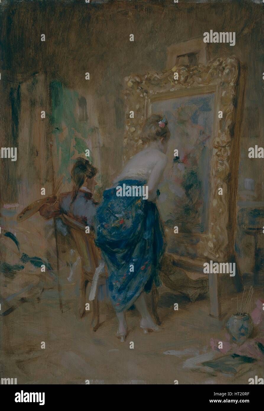 'The Artist's model', 1874 Stock Photo - Alamy