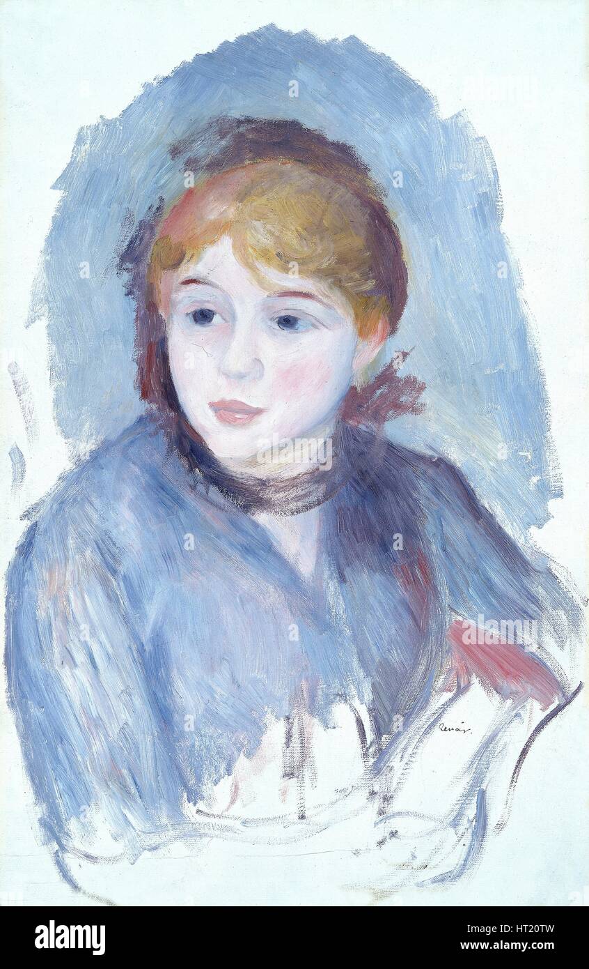 'Young girl in blue', c1882. Artist: Pierre-Auguste Renoir Stock Photo ...