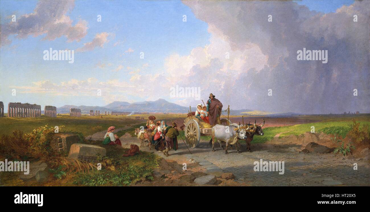 'Scene in the Roman Campagna', 1865. Artist: Penry Williams Stock Photo ...