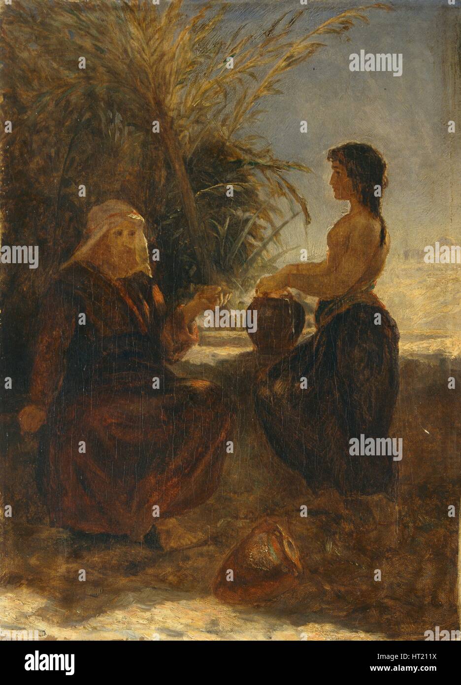 'Christ and the woman of Samaria', 1854-1915. Artist: Thomas Henry ...