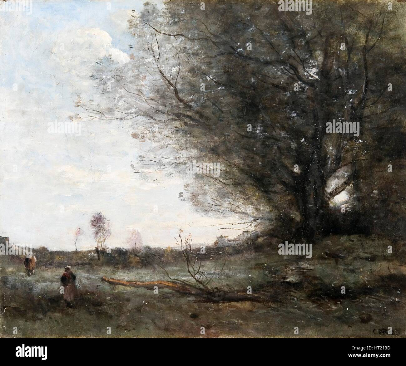 'The beech tree', 1816-1875. Artist: Jean-Baptiste-Camille Corot Stock ...