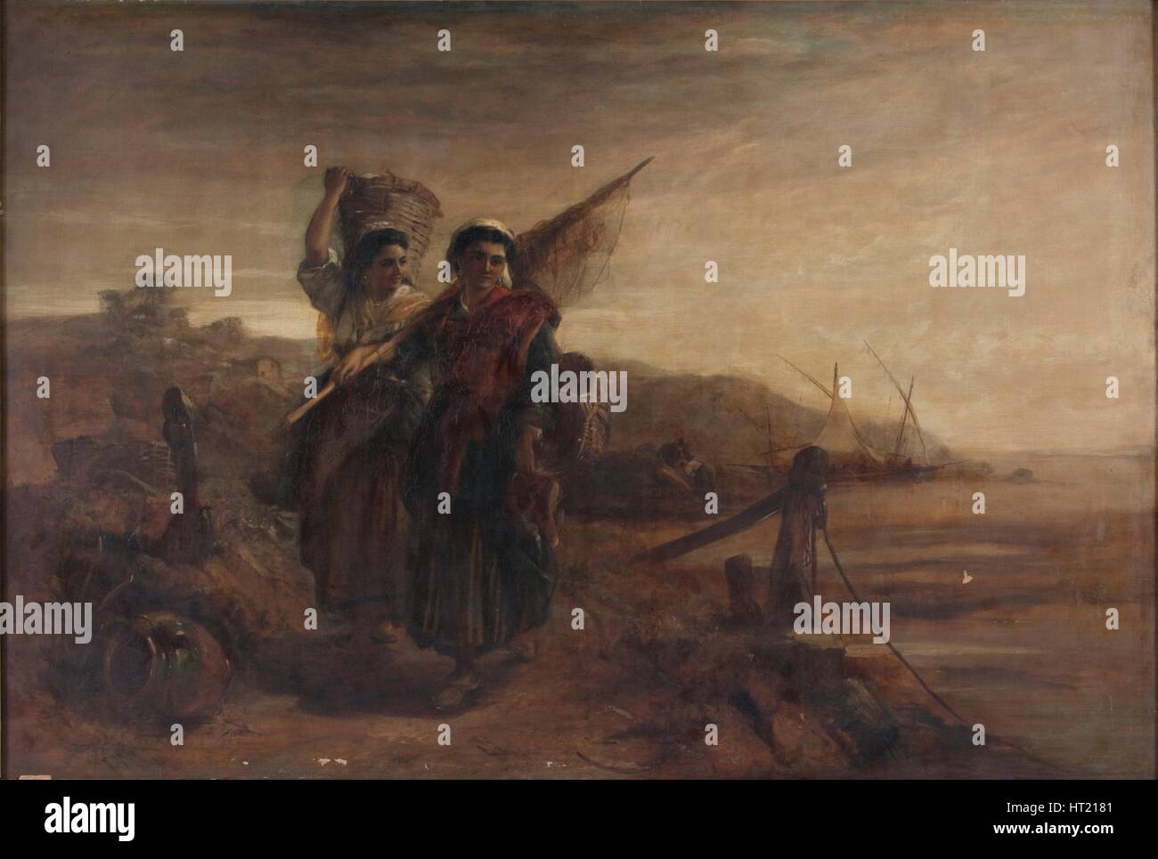 'Fisherwomen of the Basque Provinces', 1880-1891. Artist: Thomas Kent ...