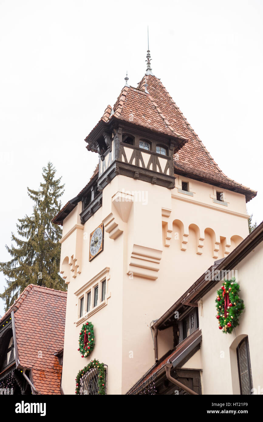 Pelisor Castle from Sinaia, Romania. Medieval castle Stock Photo - Alamy