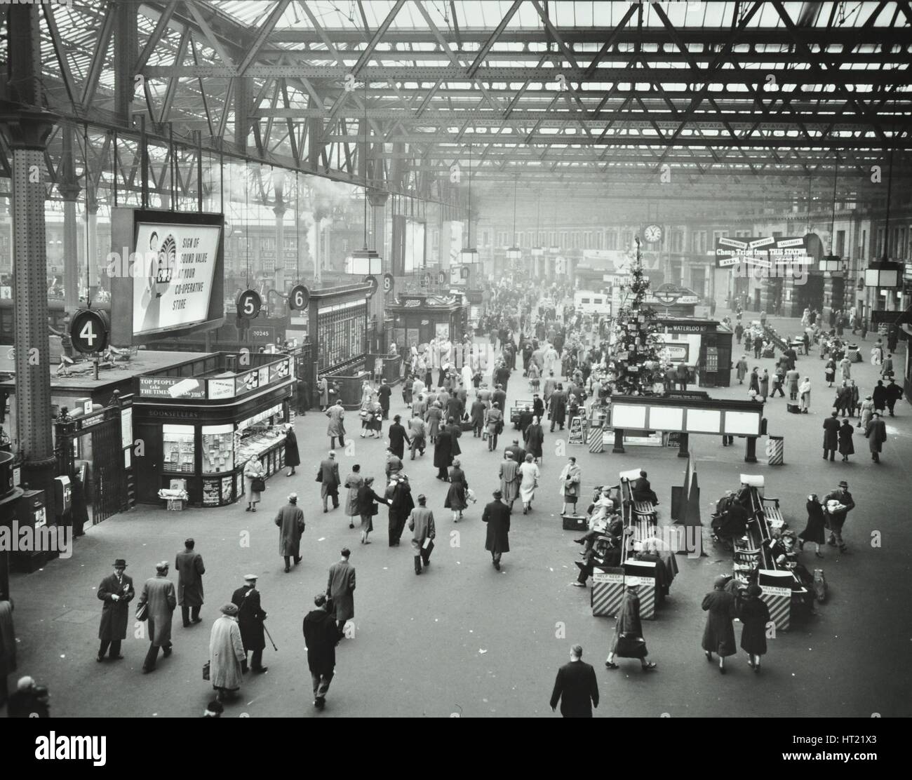 Waterloo Station, Lambeth, London, 1960. Artist: Unknown Stock Photo ...