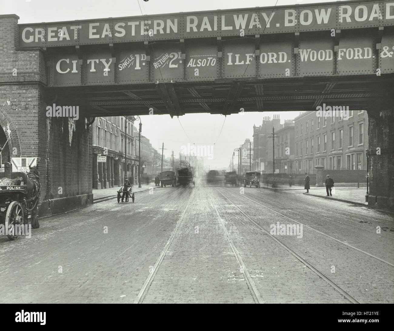 Great Eastern Railway Bridge over the Bow Road, Poplar, London, 1915 ...