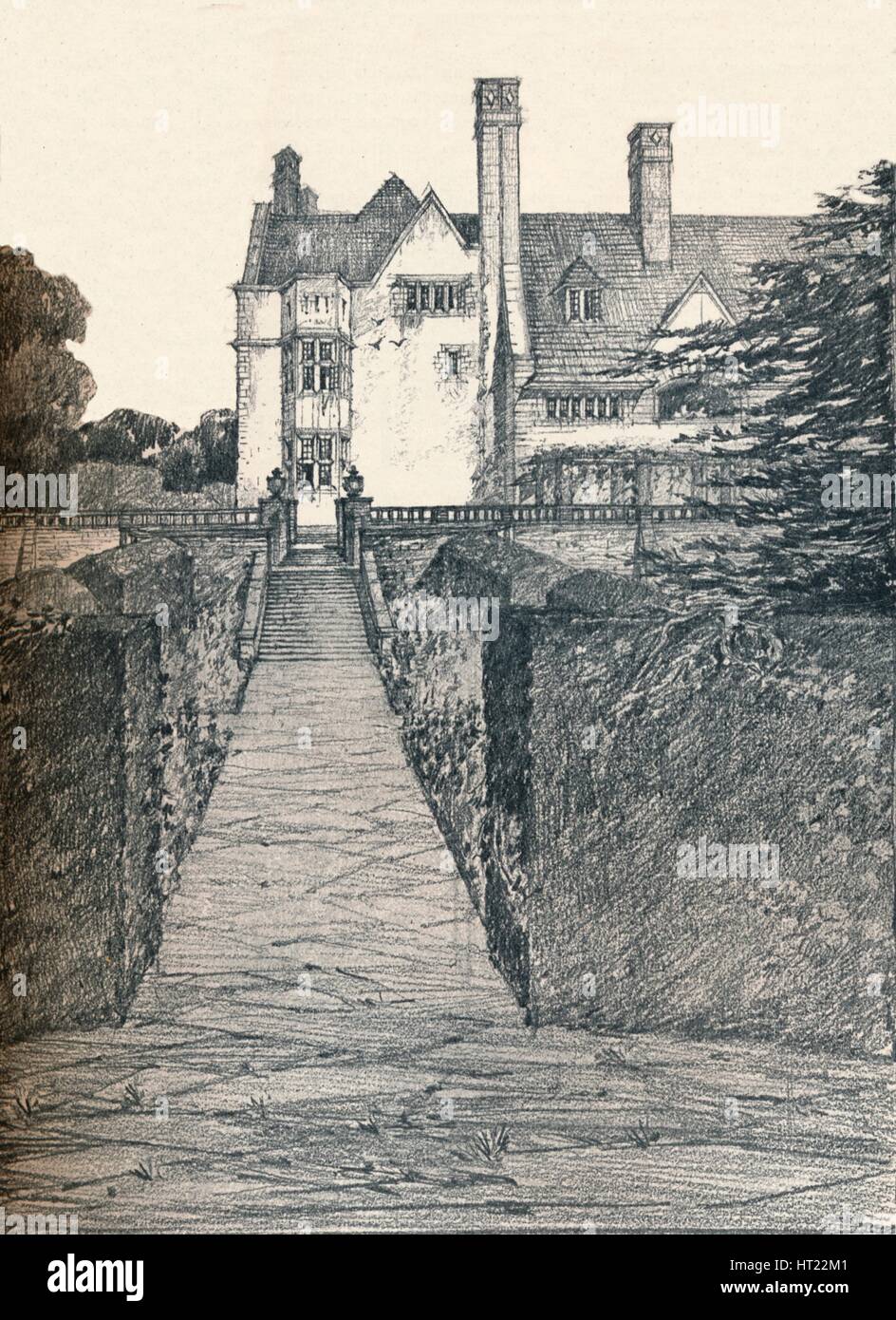 'Tirley Court, Cheshire: East Side', 1908. Artist: Charles Edward ...