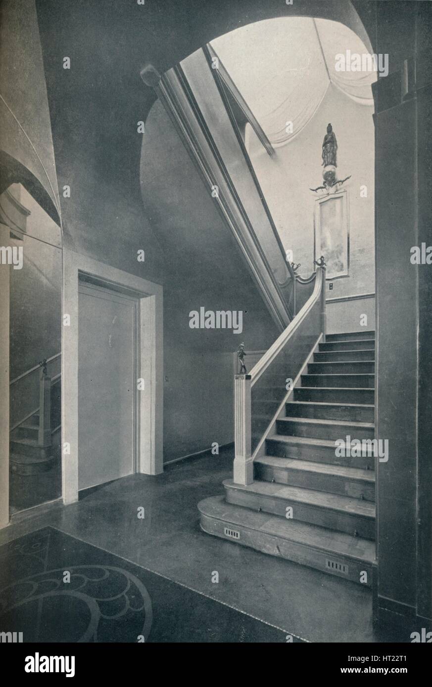 'Staircase and hall of Finella by architect Raymond McGrath (1903-1977 ...