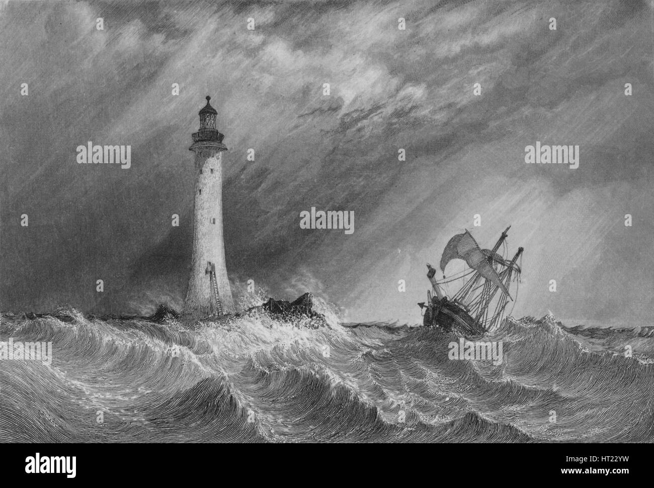 Eddystone lighthouse storm hi-res stock photography and images - Alamy