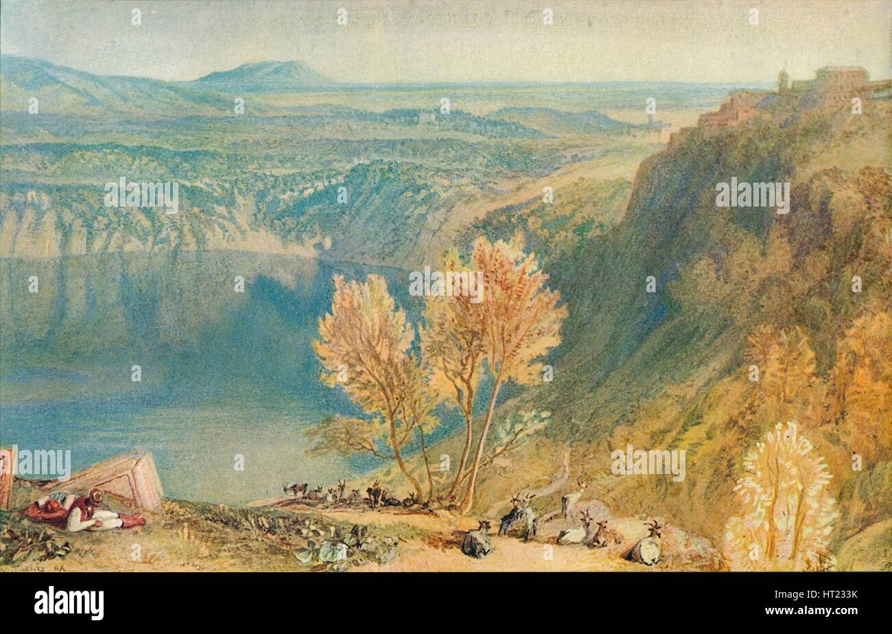 'The Lake of Nemi', 1909. Artist: JMW Turner Stock Photo - Alamy