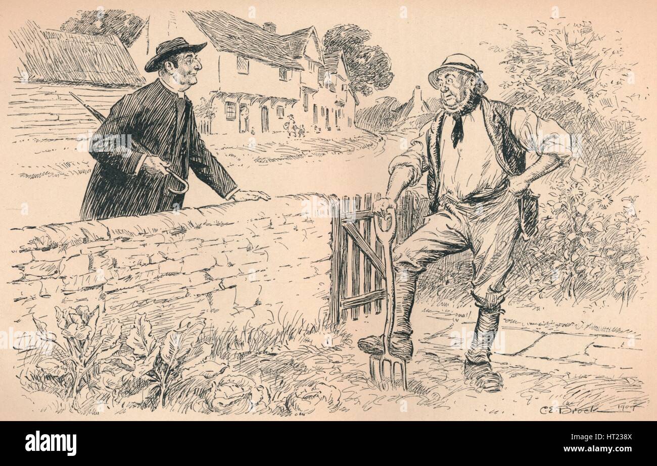 'The Vicar', 1909. Artist: Charles Edmund Brock Stock Photo - Alamy