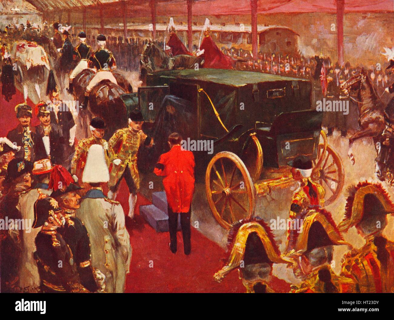 Queen Alexandra arriving at Paddington Station for the Funeral of Queen ...