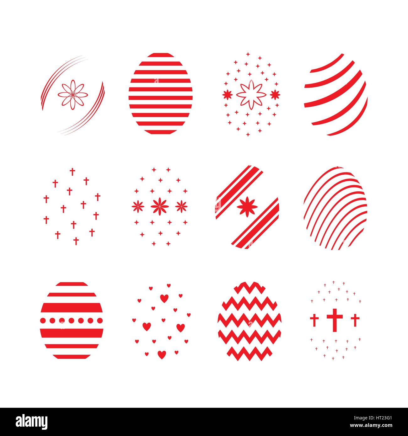 Easter egg icon set Stock Vector Image & Art - Alamy